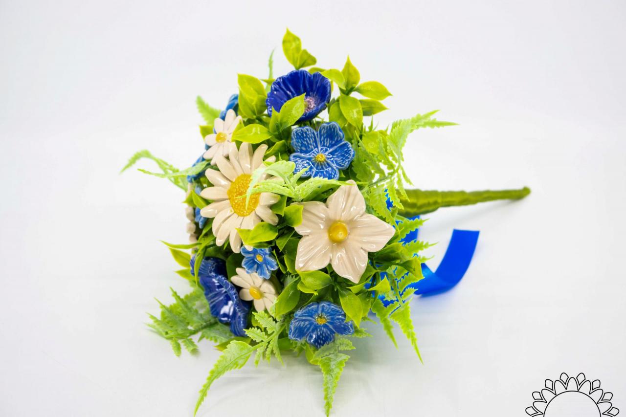 Blue Lagoon Medium Flower Selection | The Ceramic Flowers