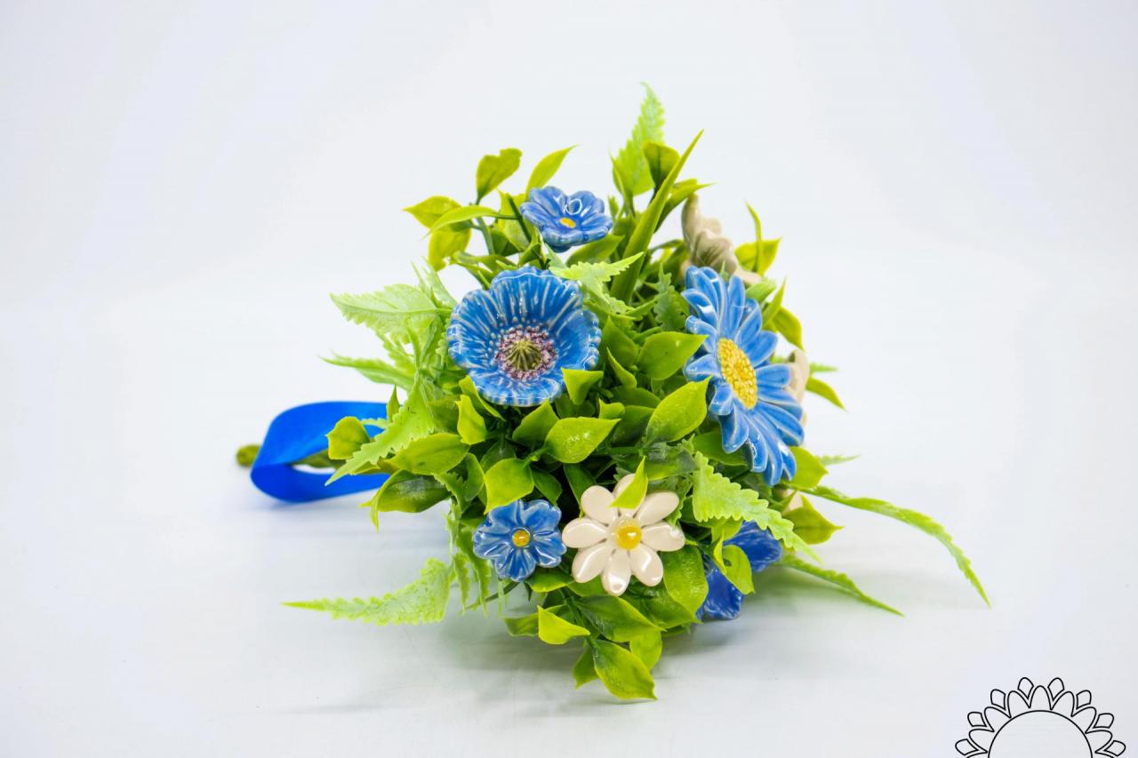 Blue Lagoon Small Bouquet | The Ceramic Flowers