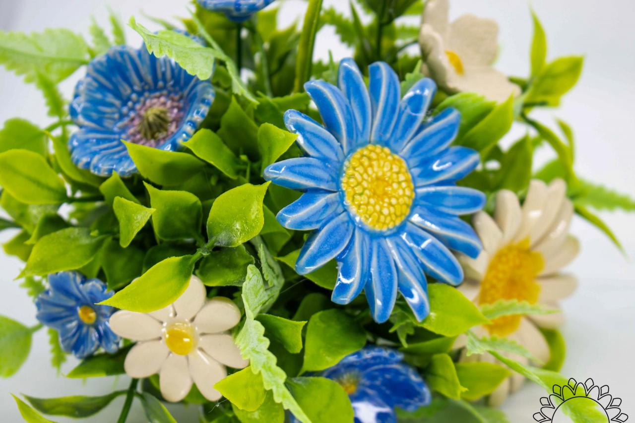 Blue Lagoon Small Bouquet | The Ceramic Flowers
