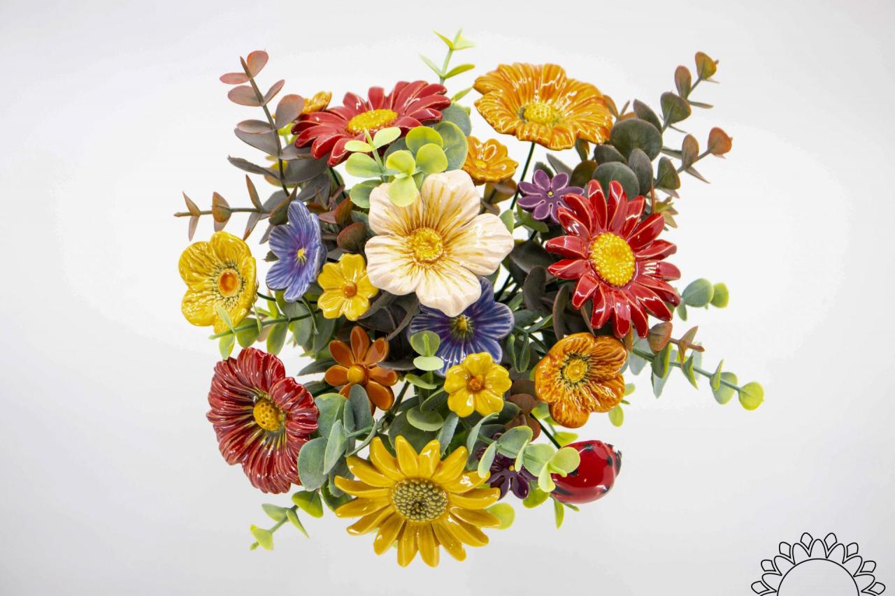 Thousand Color Large Flower Selection | The Ceramic Flowers