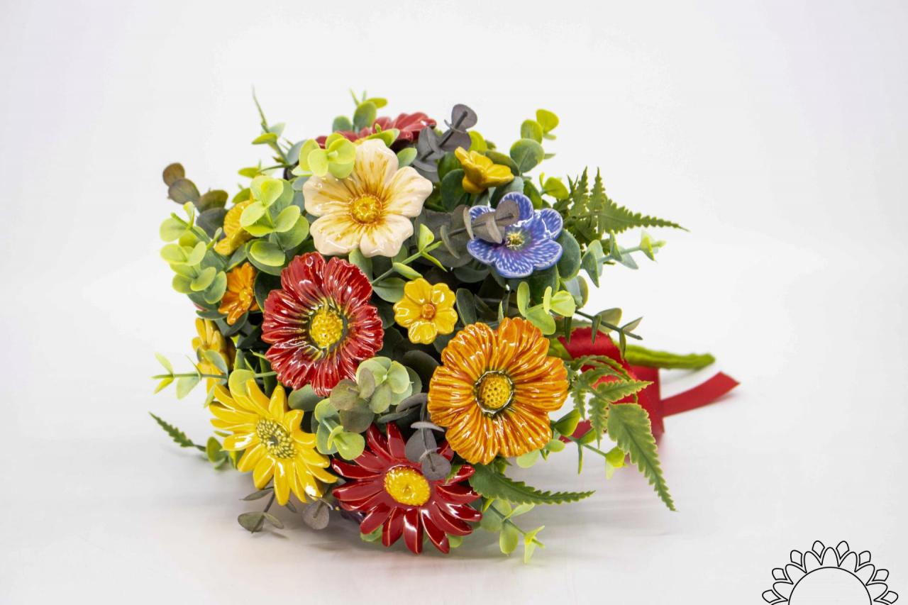 Thousand Color Large Flower Selection | The Ceramic Flowers